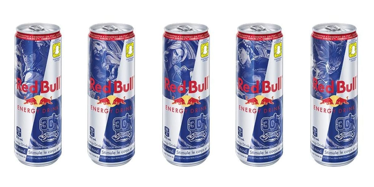 Limited Edition Red Bull Street Fighter® Character Cans