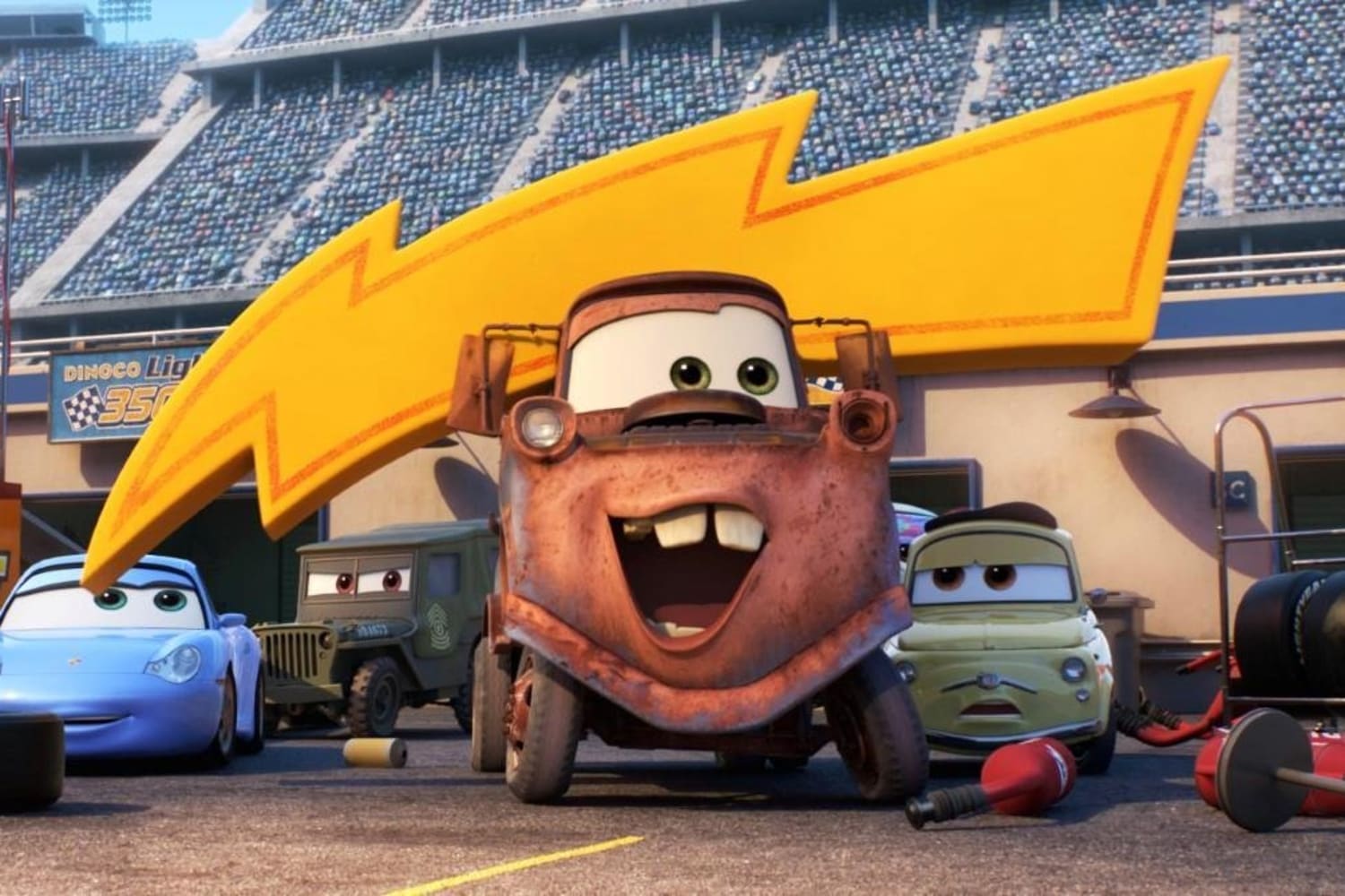 ¡Nooo! ¡Tú no, Rayo McQueen!