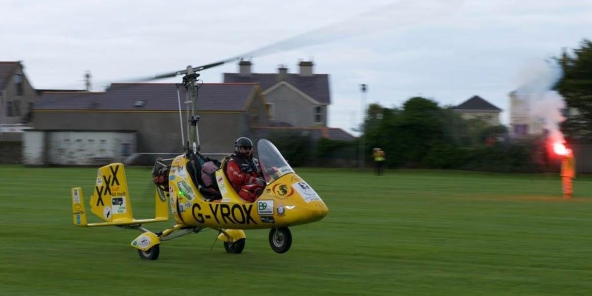 This man flew round the world on a tiny gyrocopter