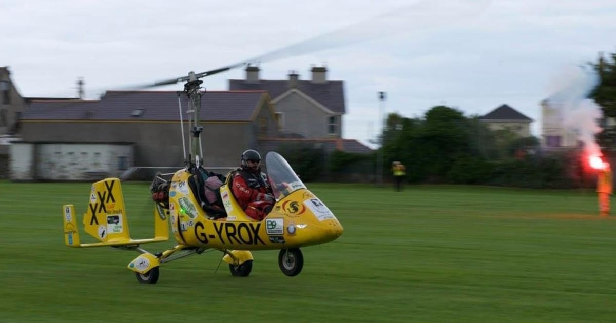 This man flew round the world on a tiny gyrocopter