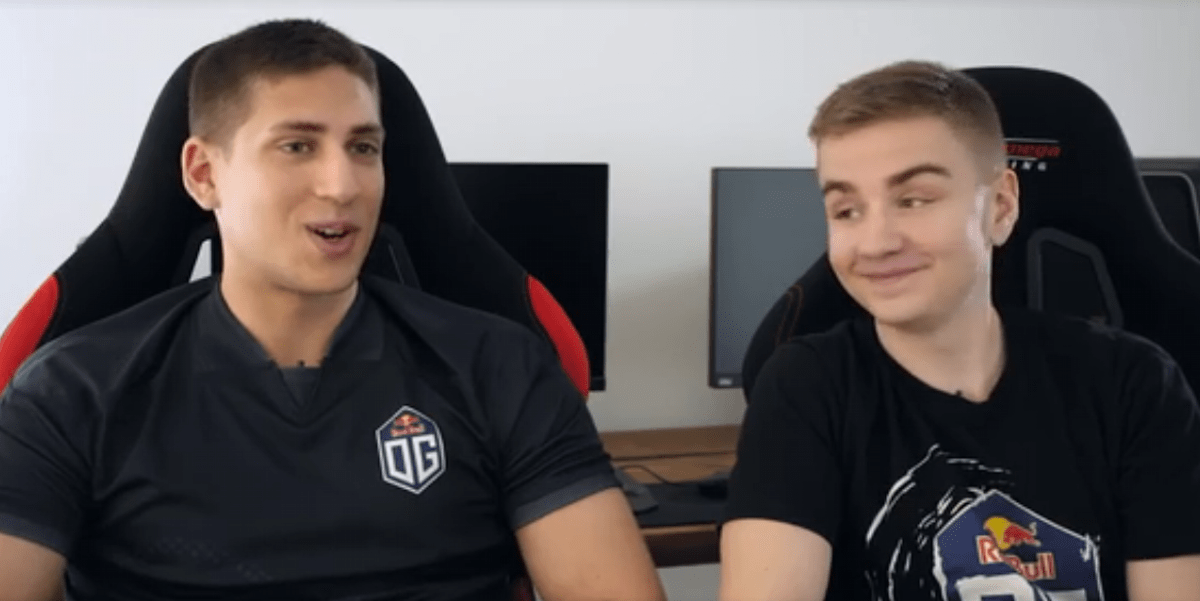 Fly y n0tail de OG entrevistados para Esports Unfold.