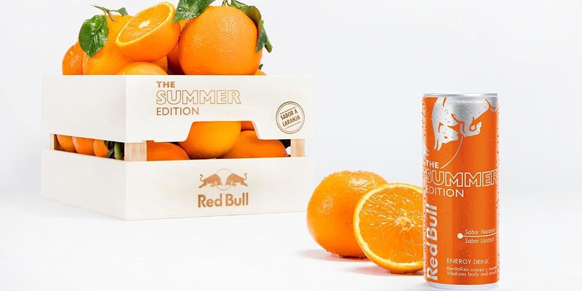 Red Bull The Summer Edition com sabor a laranja