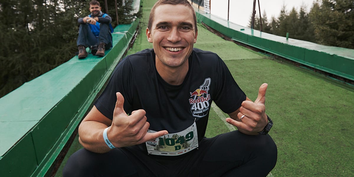 Jakub Grigar po dobehnutí Red Bull 400 v roku 2022