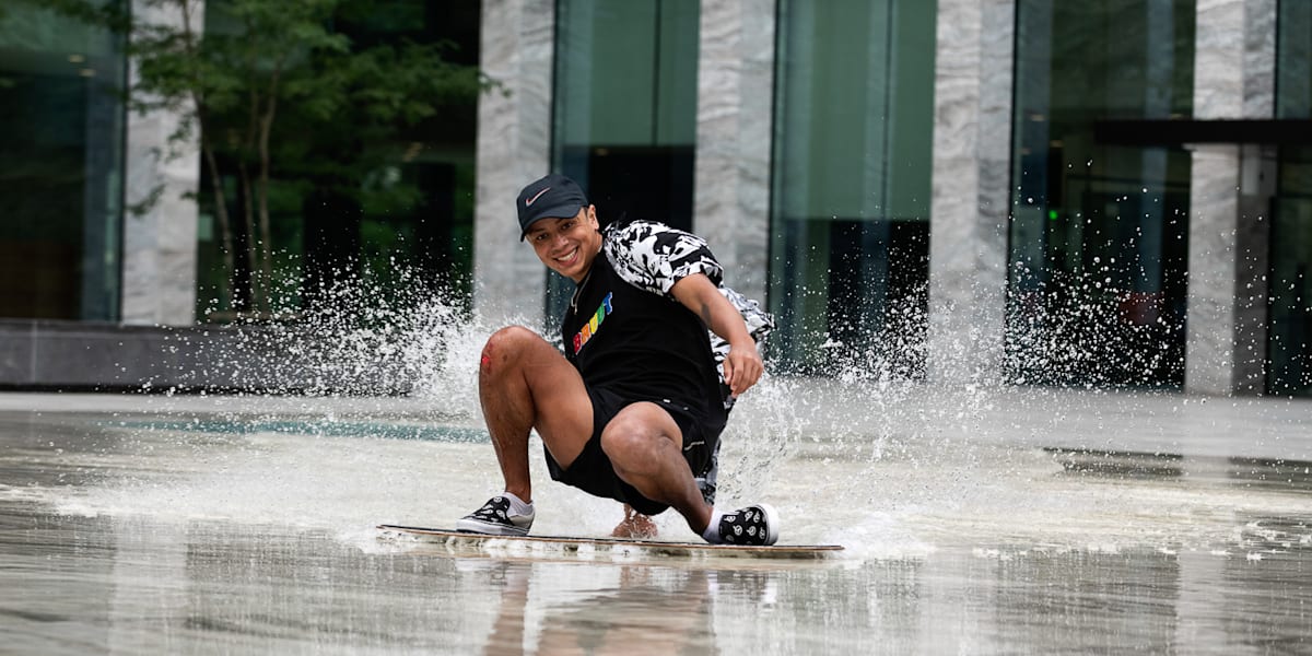 Skimboarden door Nederland met Adrien Raza