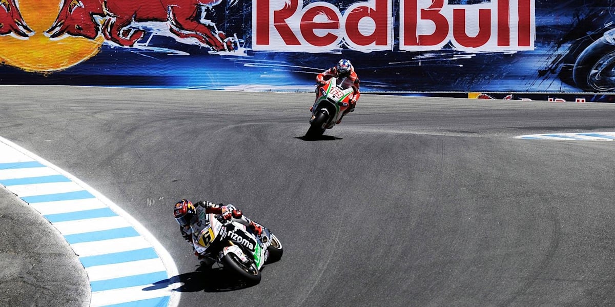 MotoGP Laguna Seca: 5-Story Drop on a Motorcycle