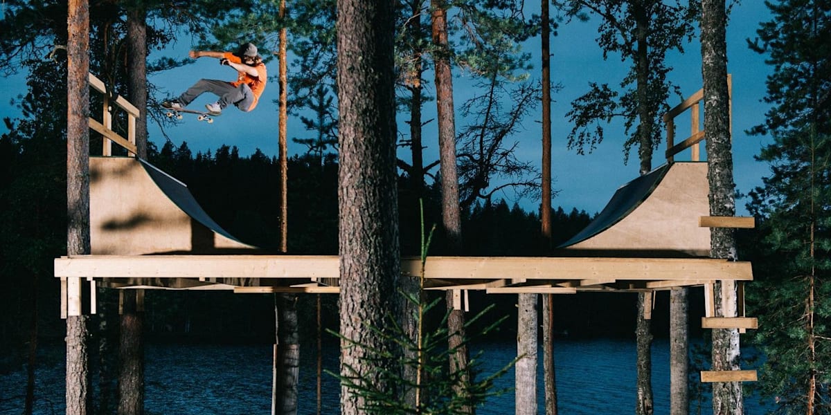 Ever seen a mini- ramp in the trees?