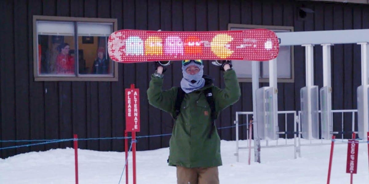La tabla de snowboard con LEDs ya es una realidad