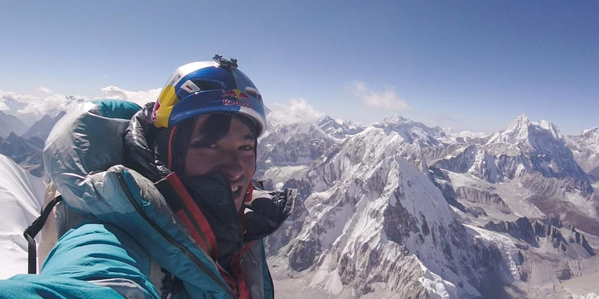 Climber David Lama summits Lunag Ri for the first time