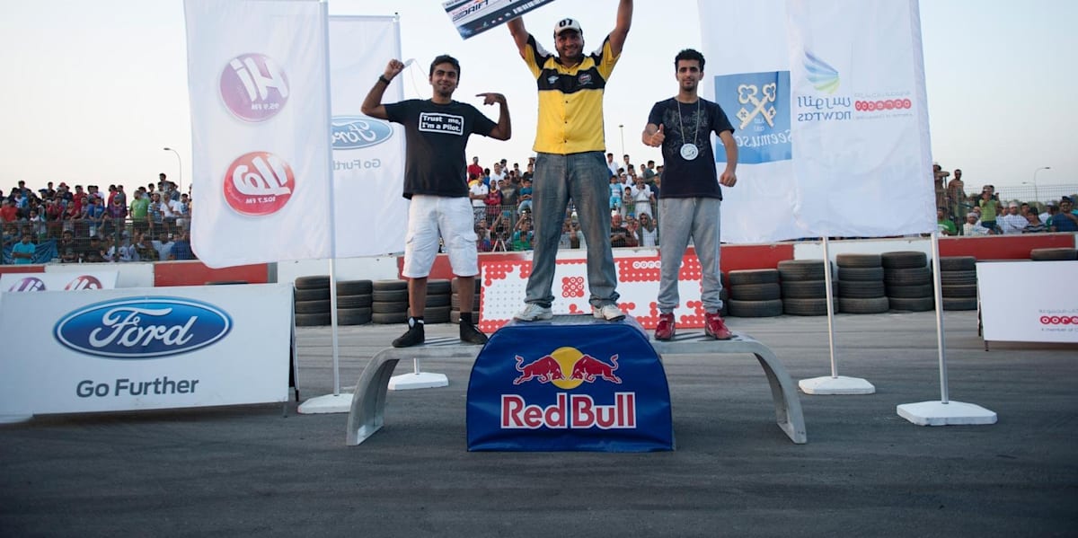 Ali Al Balushi Winner of Red Bull Car Park Drift