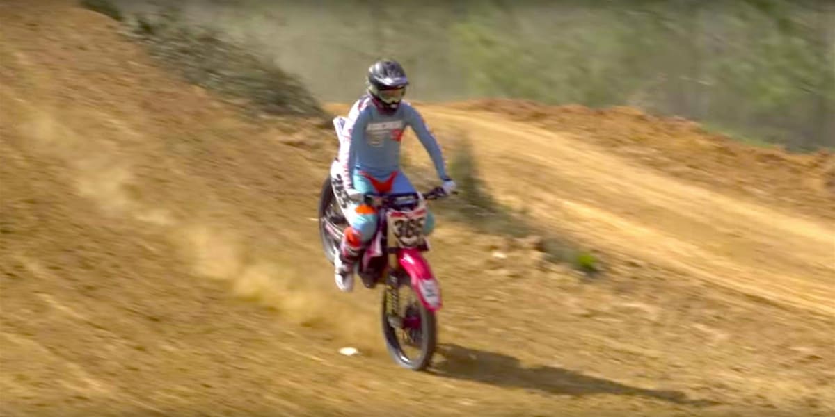 Brett Cue's nose wheelie motocross landing video