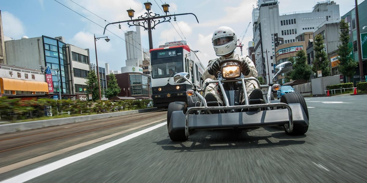 This guy travelled across Japan in his go-kart *images*