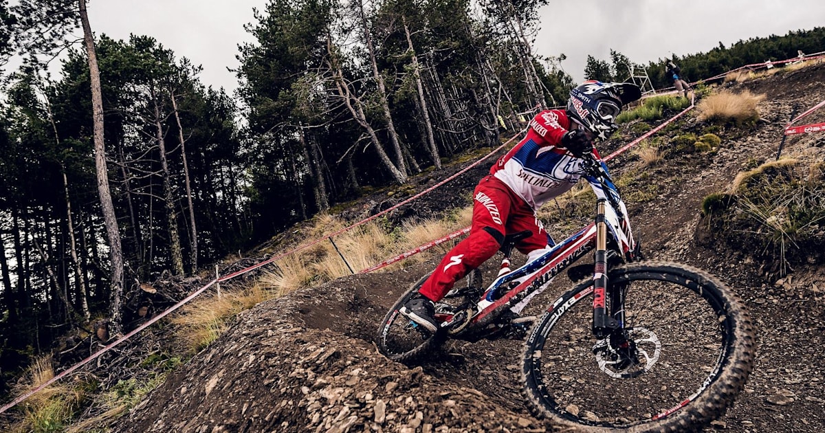 Rob Warner riding DH World Champs track Andorra