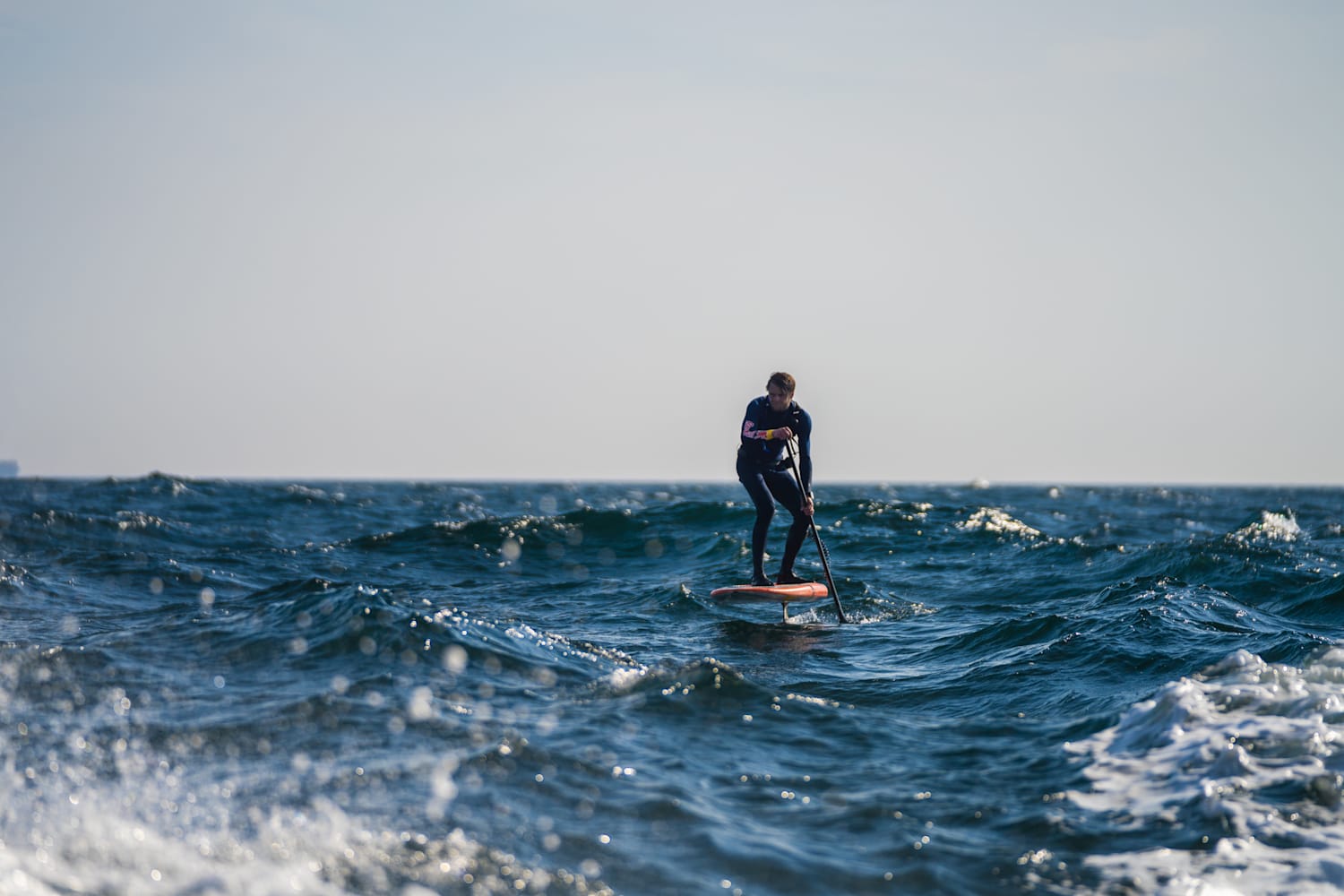Casper Steinfath: SUP hydrofoil Denmark Sweden record