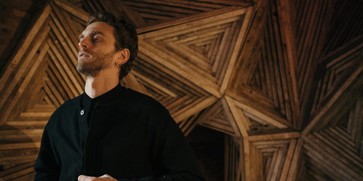 Experimental drummer Greg Fox performs a live session