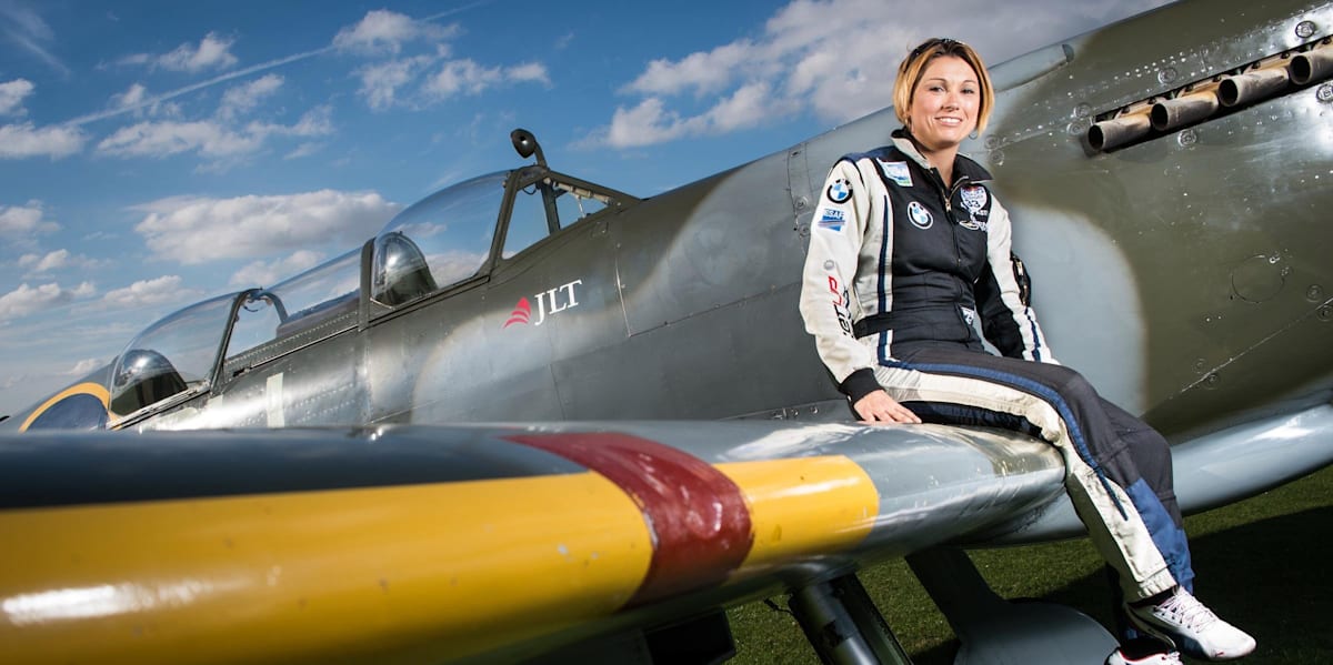 Mélanie Astles Air Race pilot flies a Spitfire