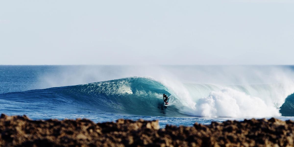 Riley Laing surfing desert tubes in Australia