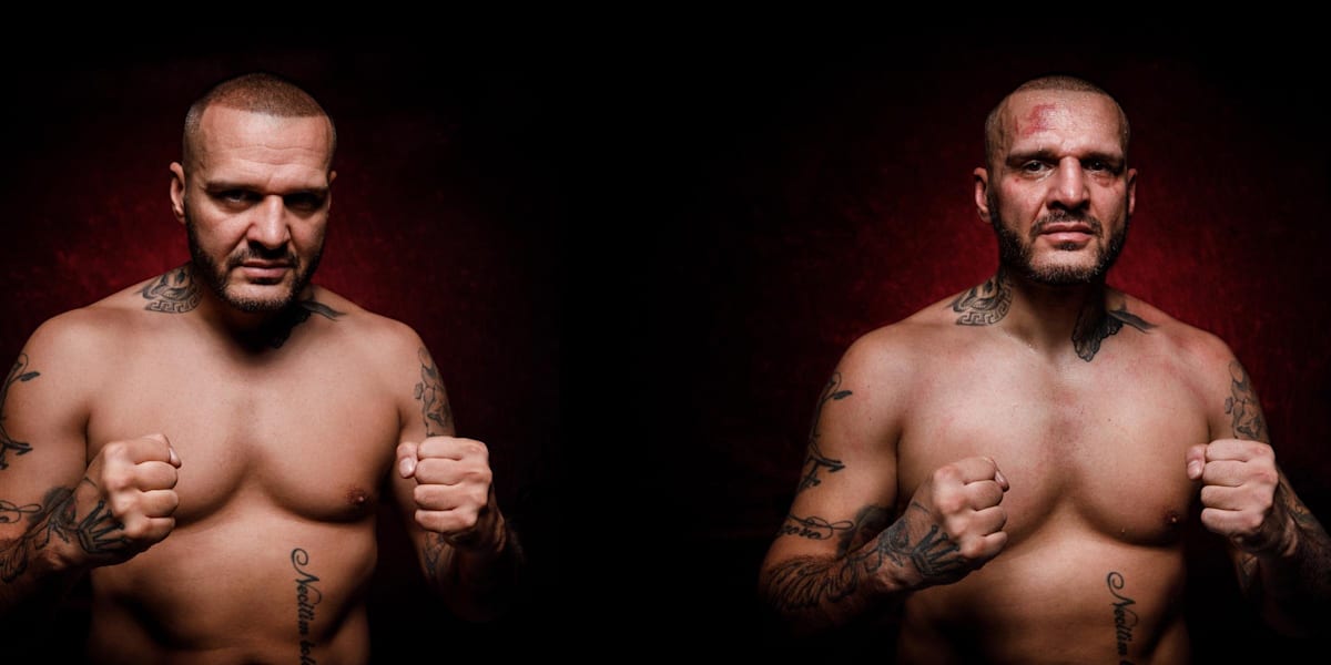 XFN15: Fotky pred a po zápase MMA/Rytmus, Marpo, Vémola