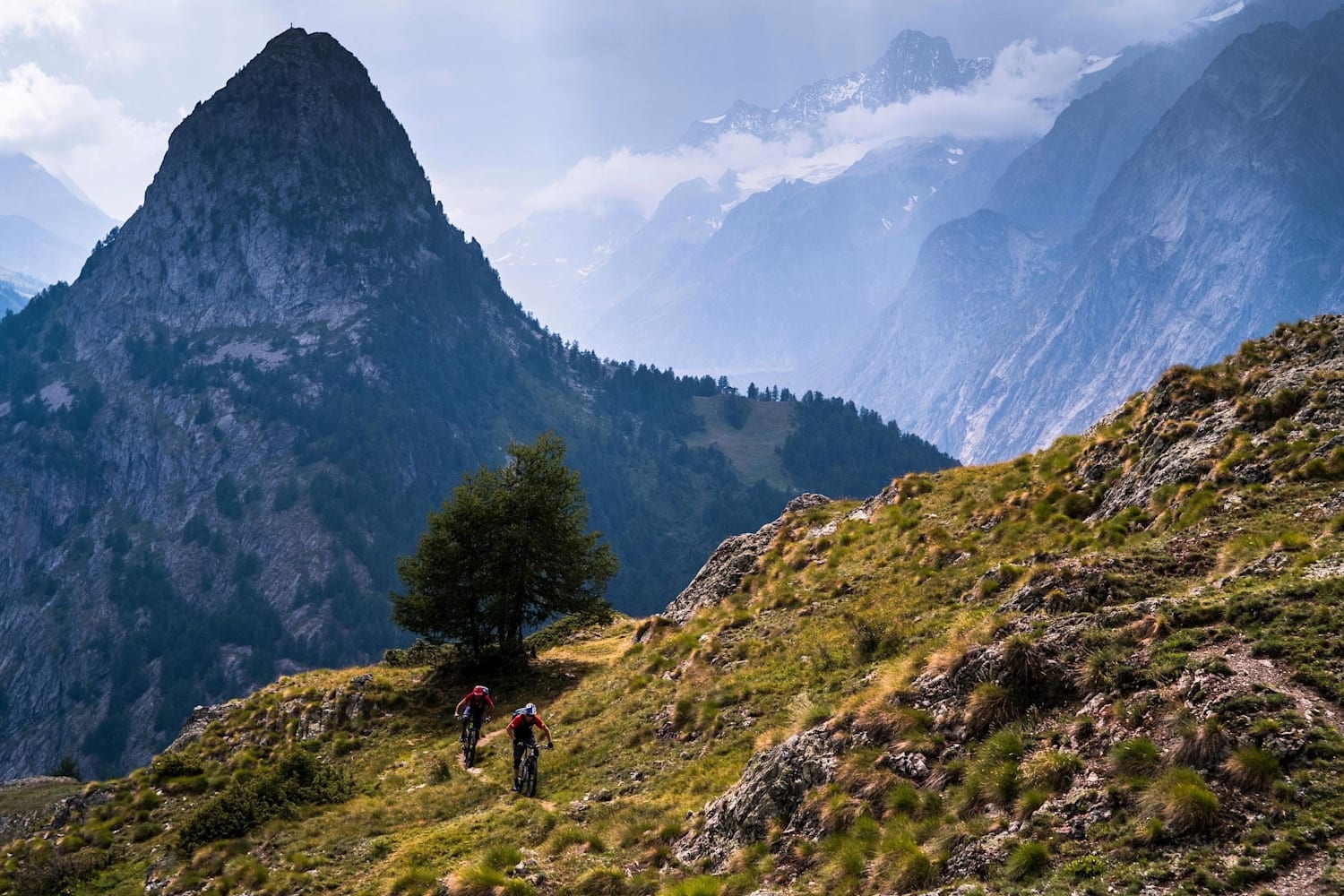 POV of the MTB Val Feret descent from Bertone refuge