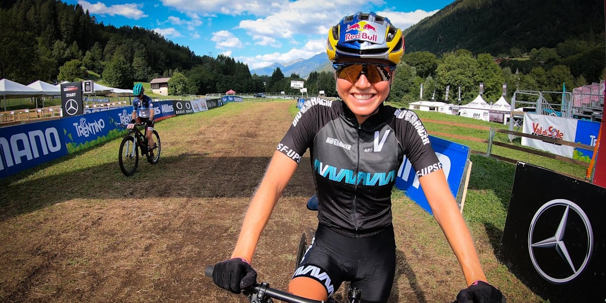 Ida Jansson takes a lap on Val Di Sole’s XCO track