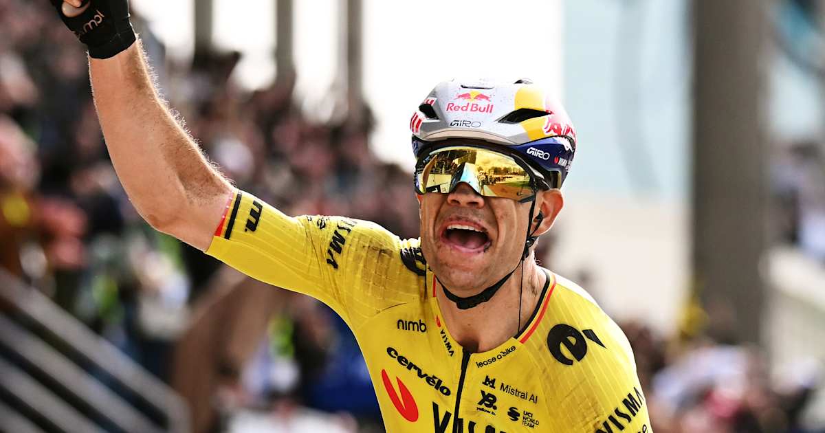 Van Aert wins emotional Paris–Roubaix after sprint finish