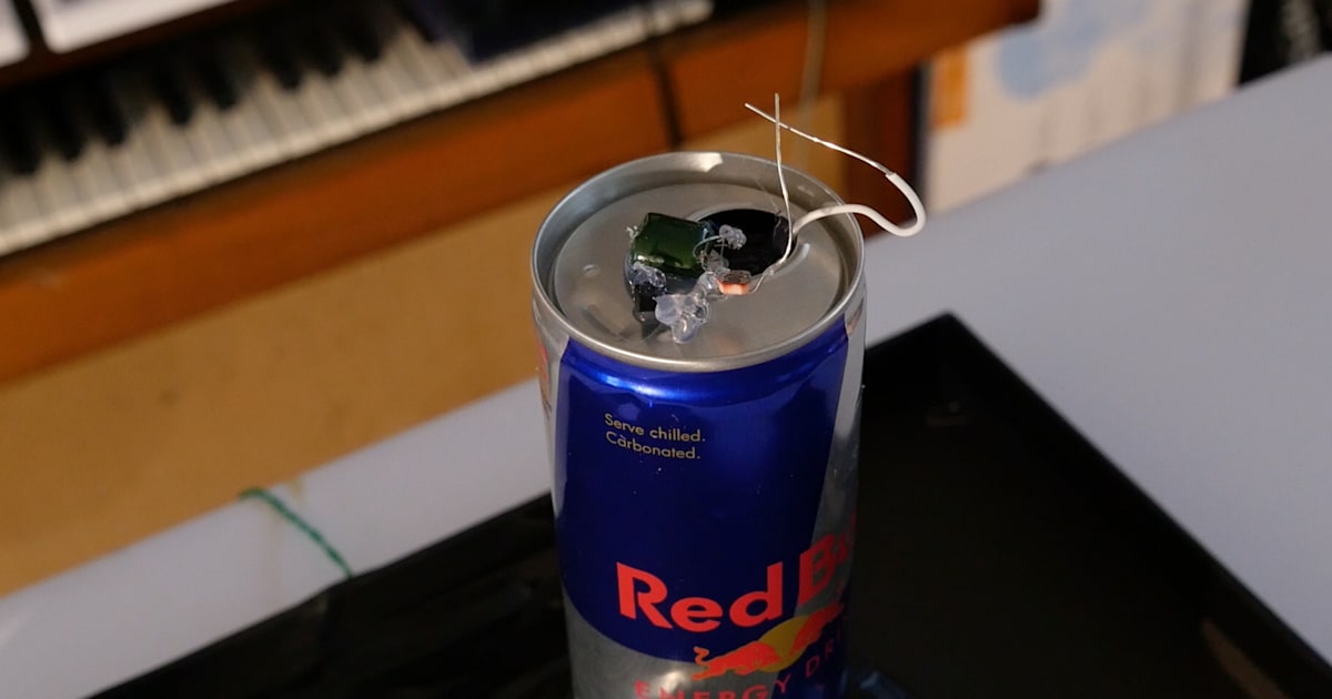 Make a Red Bull can synth with Look Mum No Computer
