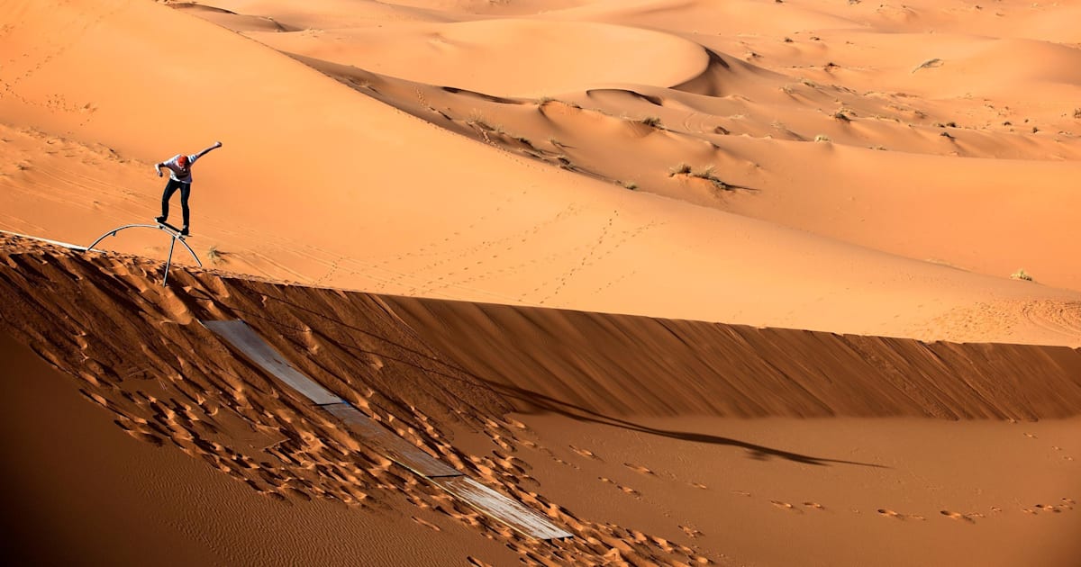 Photos of skateboarding desert project Dune Mission