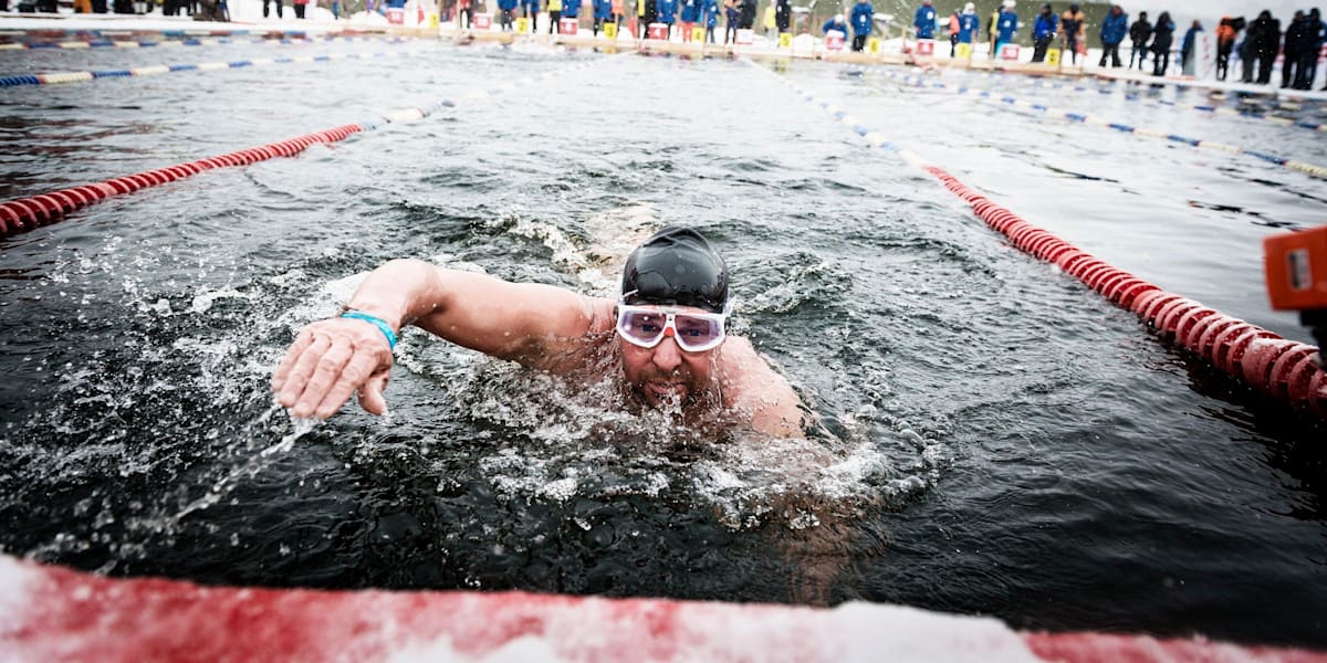Meet the first-ever world champion ice swimmer