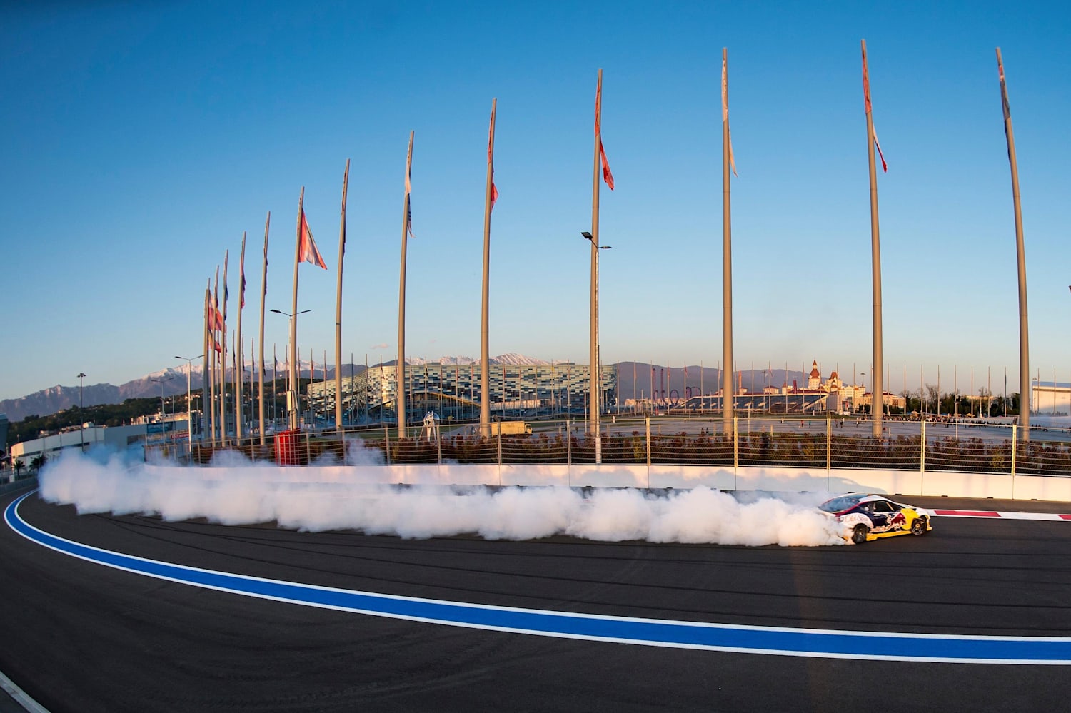 Drifting around Turn 3 of Sochi Autodrom **video**