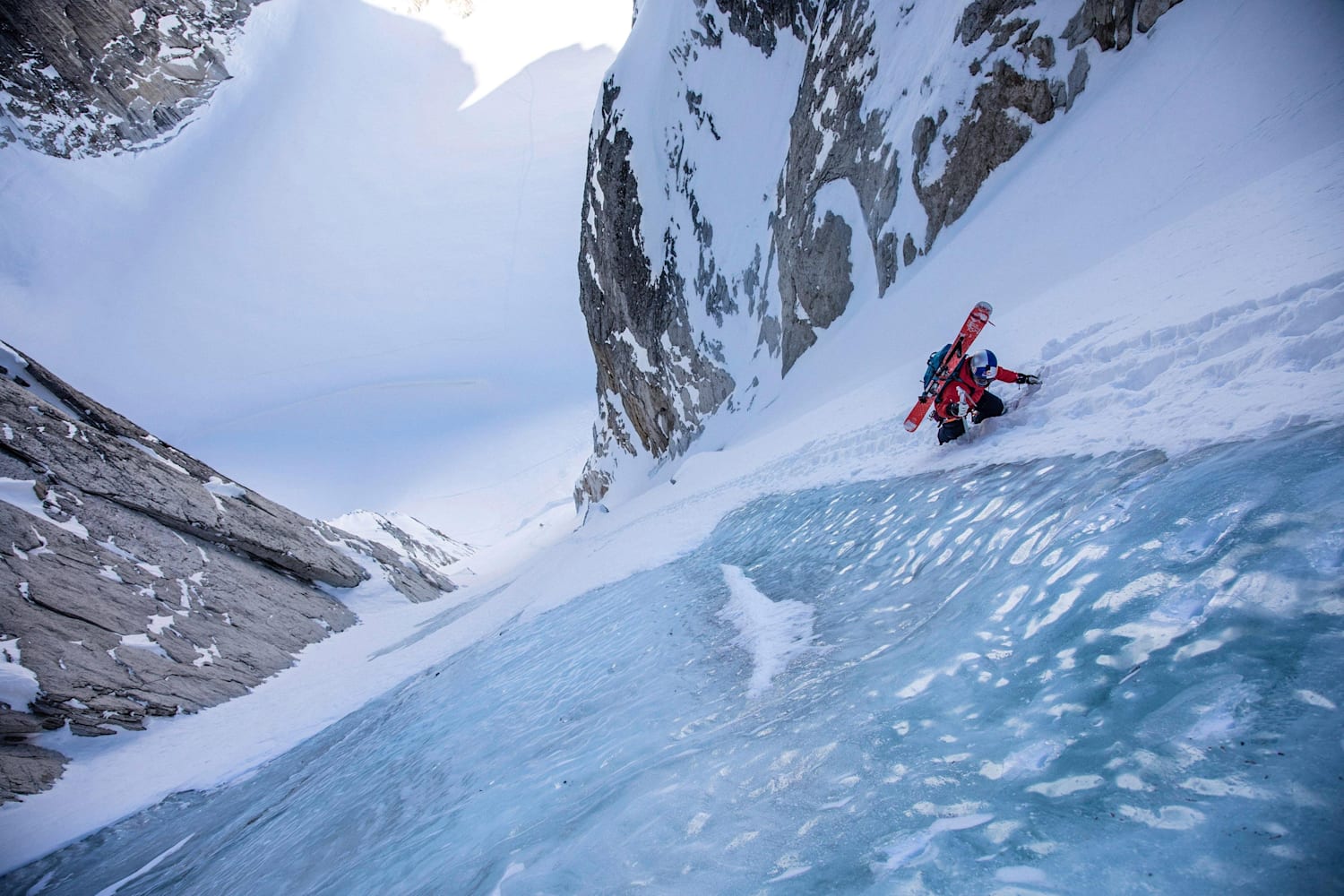Michelle Parker, Chris Davenport Ski Deep Alaskan Lines