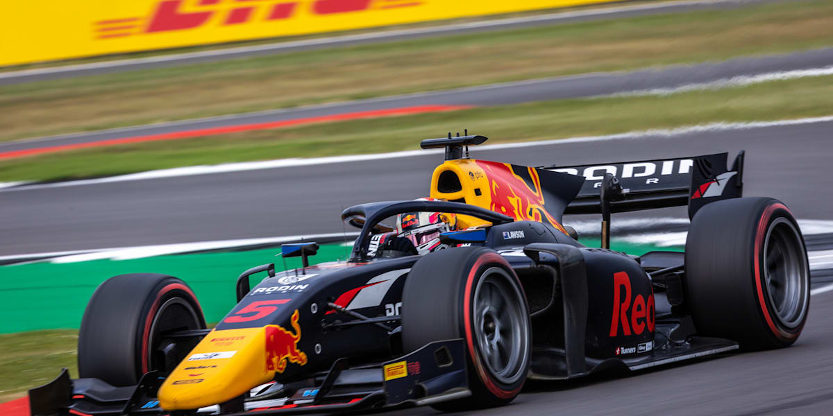 Lawson and Iwasa Podium in Silverstone F2