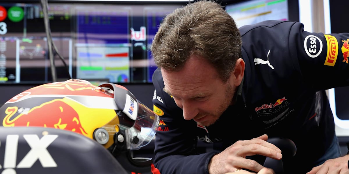 Teambaas Max Verstappen Christian Horner