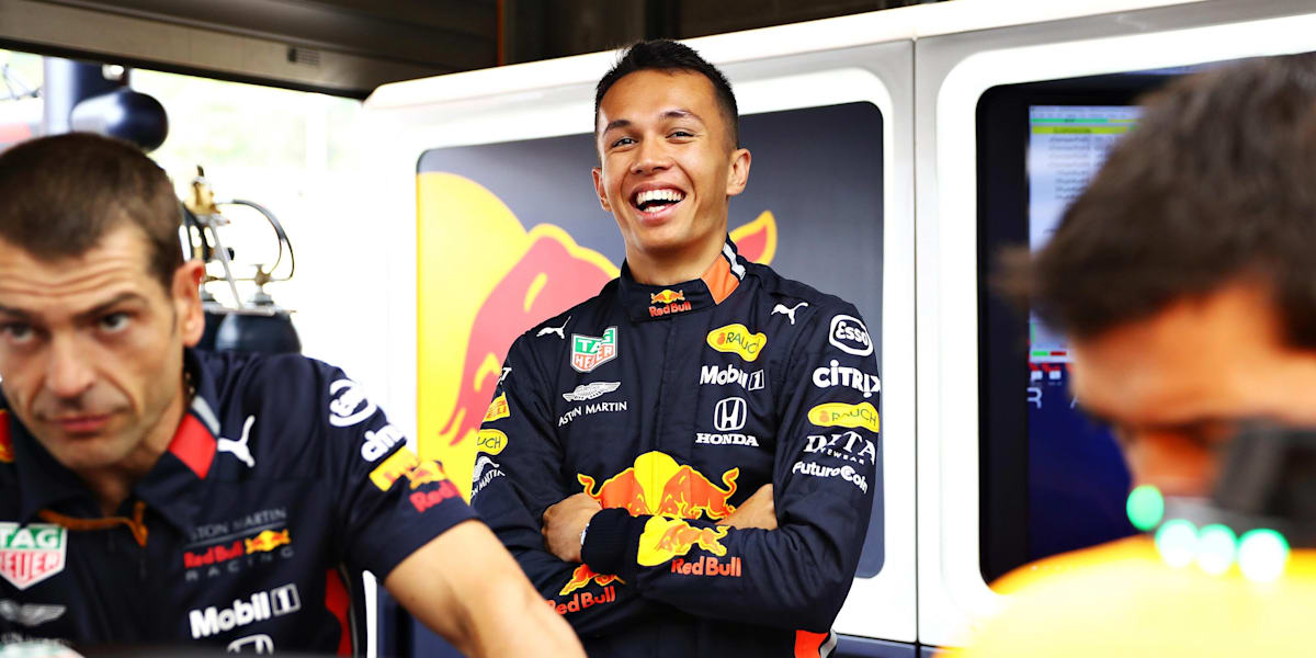 Alex Albon: Watch his first Red Bull Racing interview