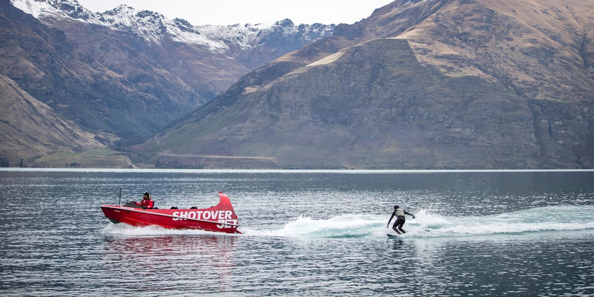 Kehu Butler surfs the endless wave in Queenstown NZ