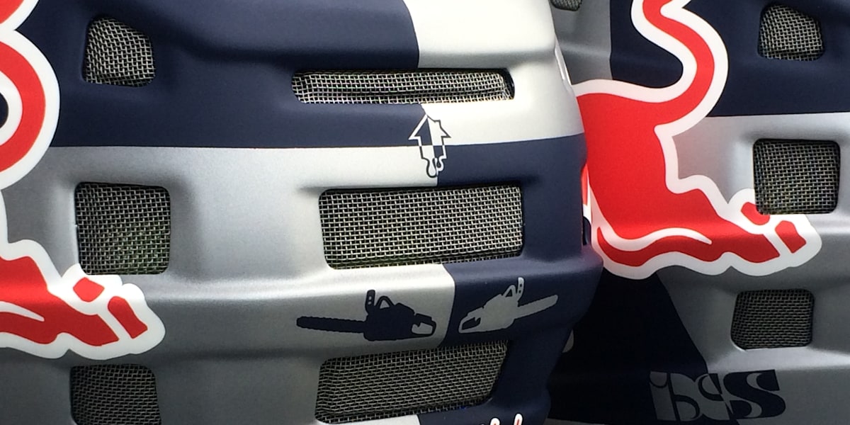 Darren Berrecloth's custom Red Bull helmet