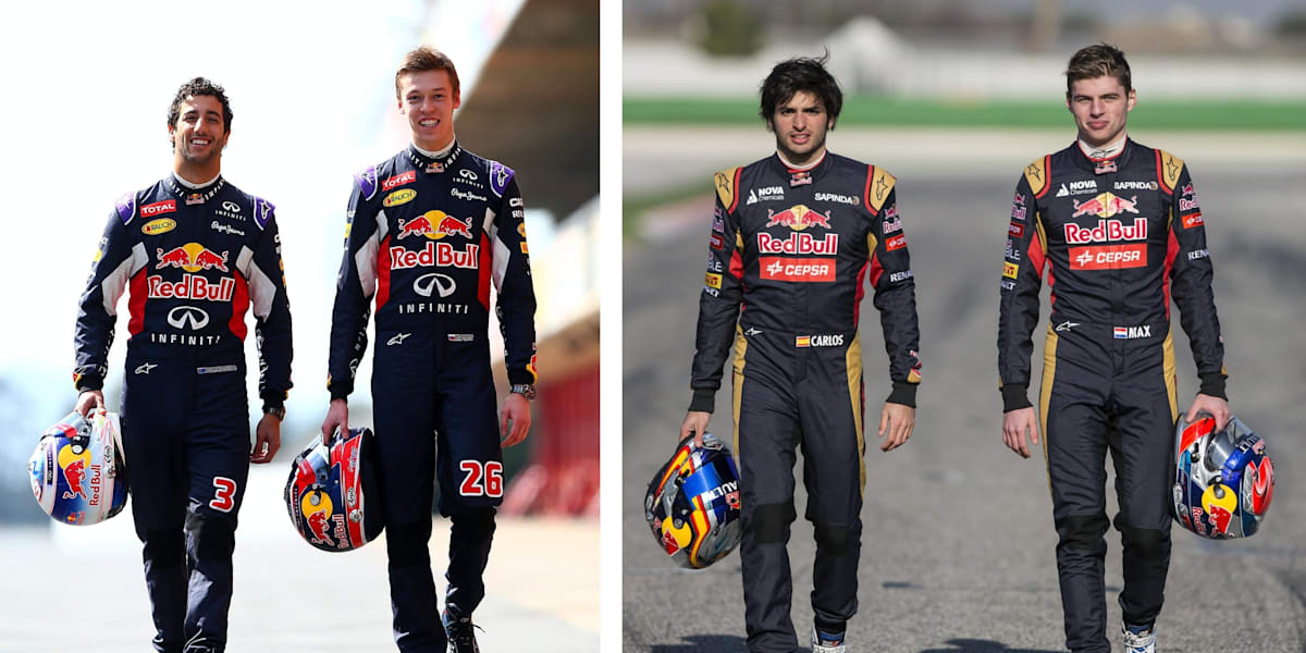 Les pilotes Red Bull Racing et Toro Rosso en karting
