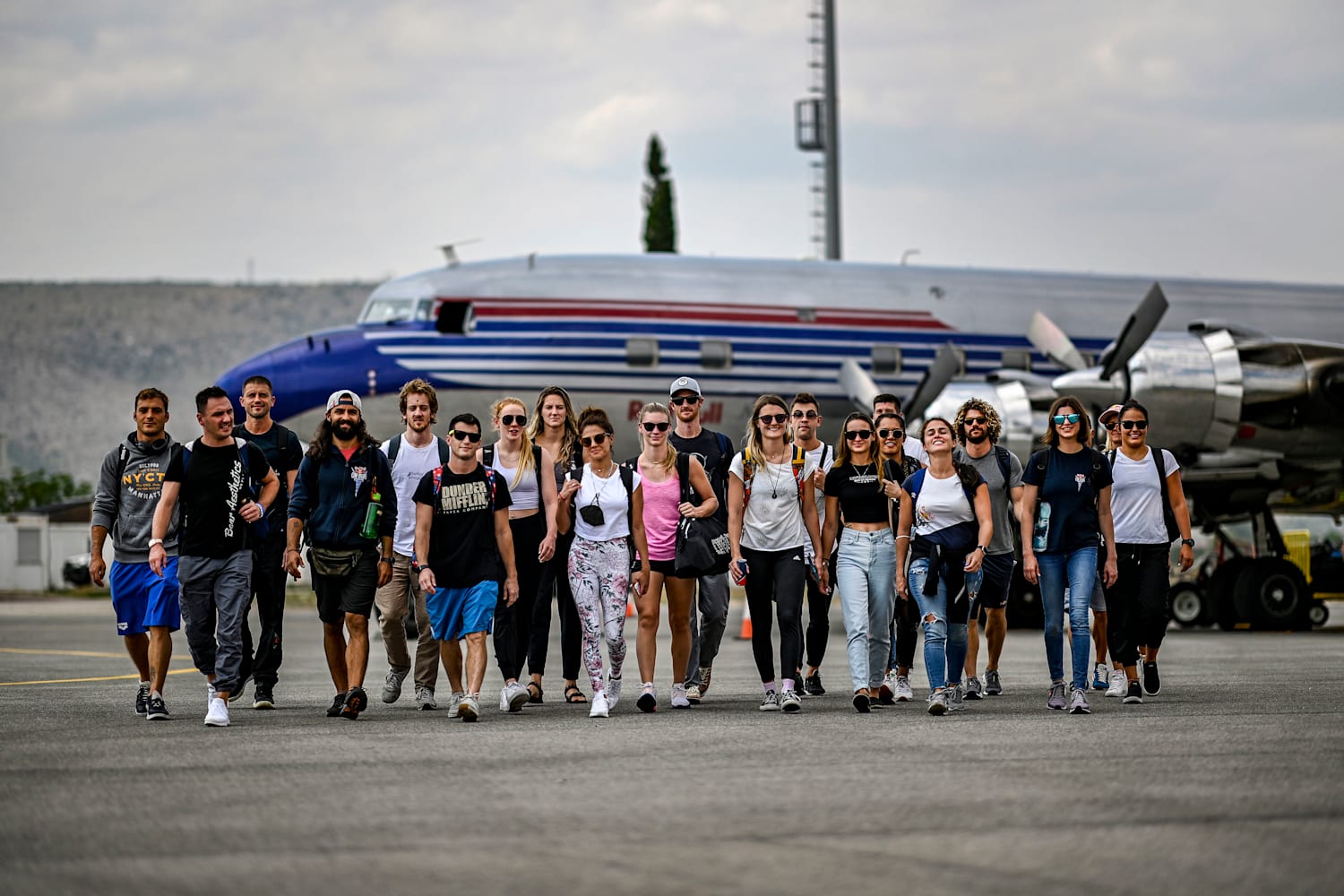Red Bull Cliff Diving – Mostar arrival on DC-6 plane