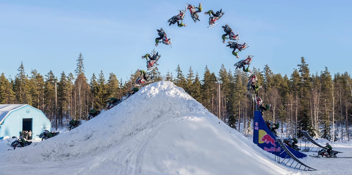 Double Backflip mit Schneemobil: Daniel Bodin +VIDEO+