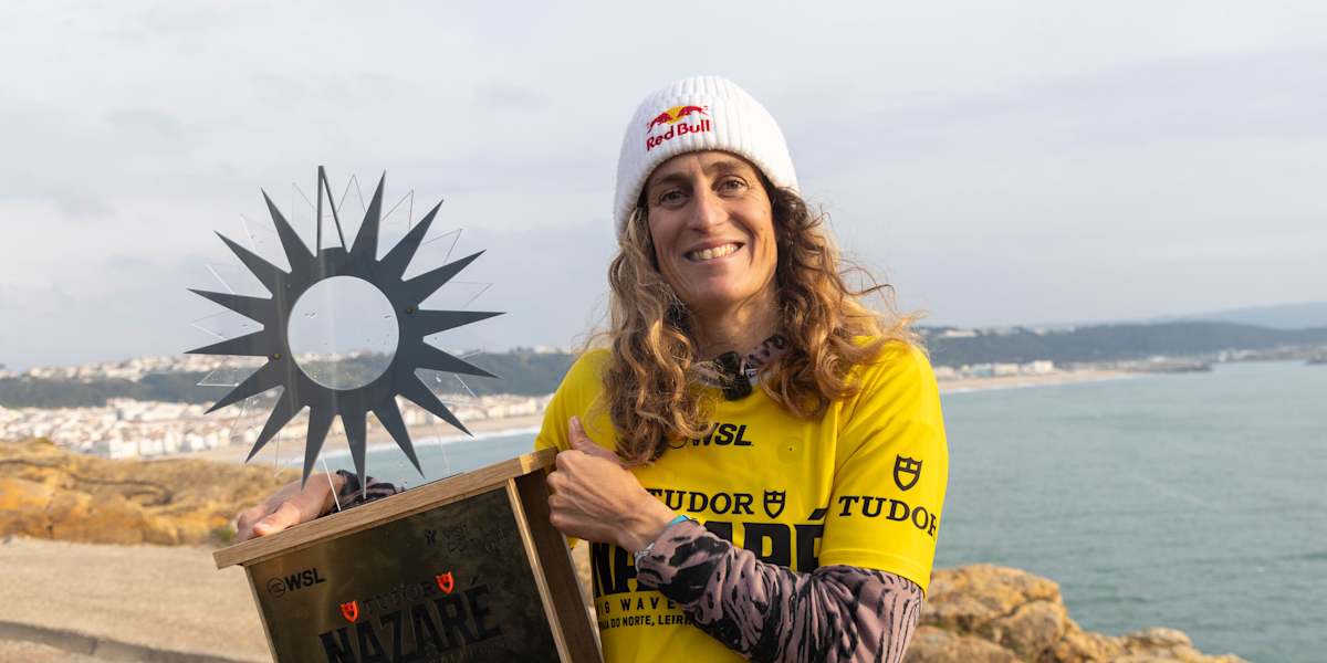 Justine Dupont, ganadora del TUDOR Nazaré Big Wave Challenge