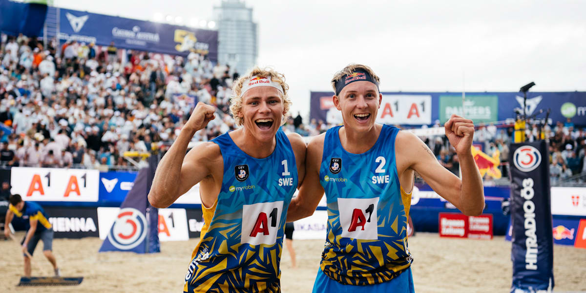 Beach EM Wien 2023: Åhman/Hellvig holen Gold!