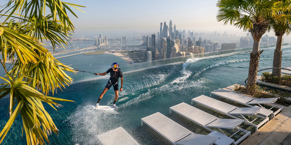Brian Grubb WakeBASE: Wakeskate to BASE jump in Dubai