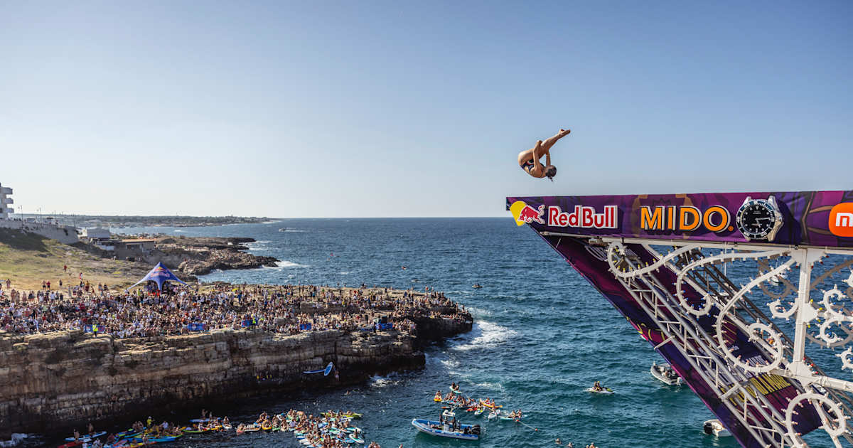Red Bull Cliff Diving 2025 w Polignano a Mare na żywo!