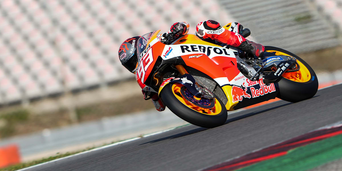 Marc Marquez testuje na motocyklu po urazie oka