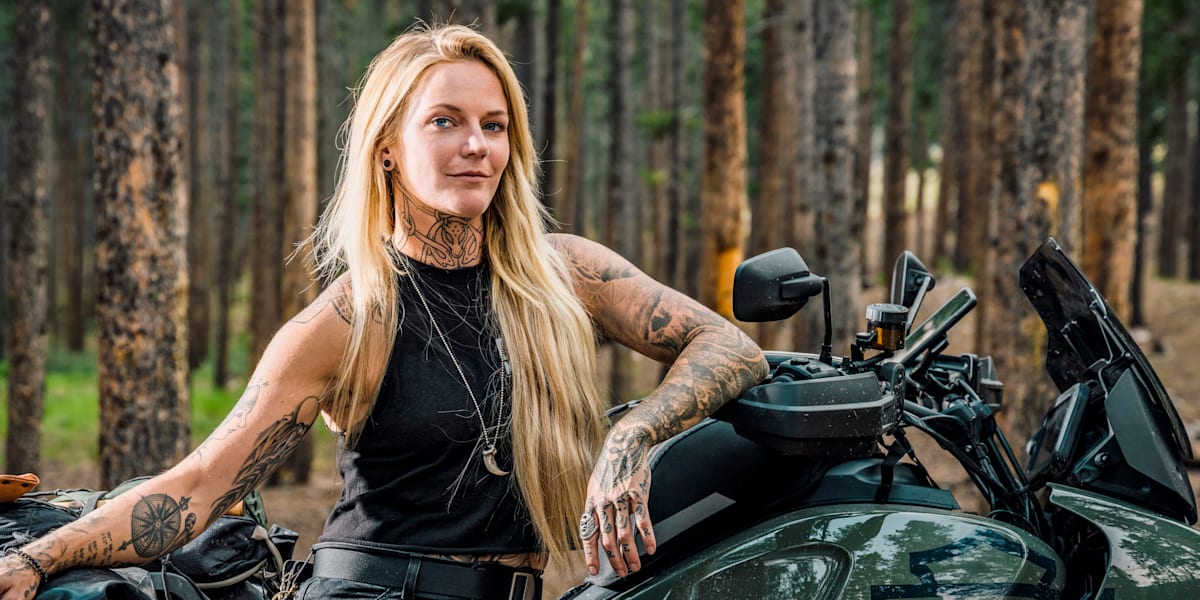 Harley Davidson rider and skier Kalen Thorien interview