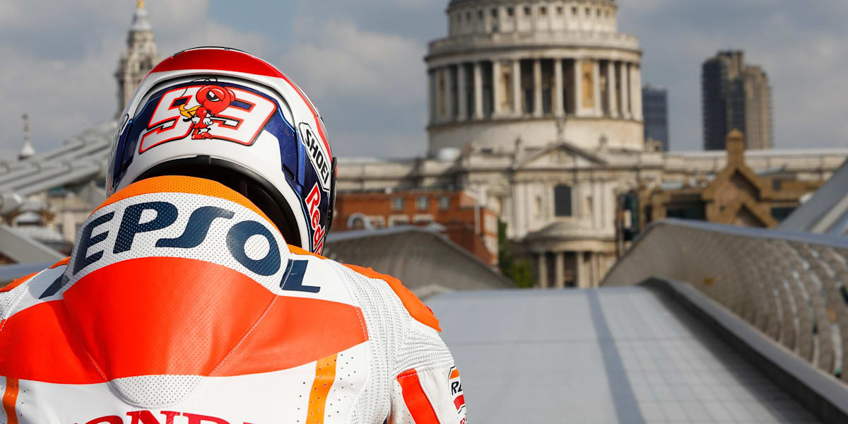MotoGP rider Marc Márquez rides London