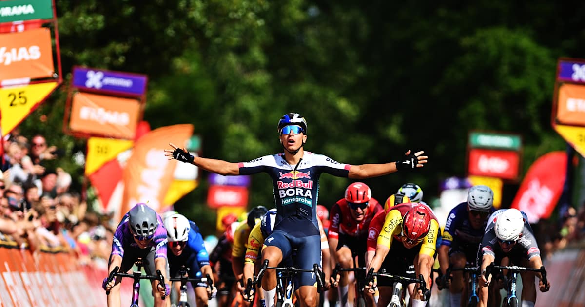 Rookie among the pros: Davide Donati celebrates stage win in Belgium