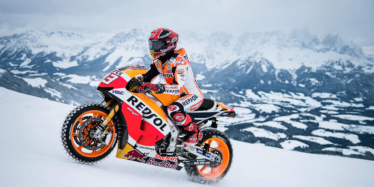 Marc Marquez bezwingt den Hahnenkamm mit dem Rennbike