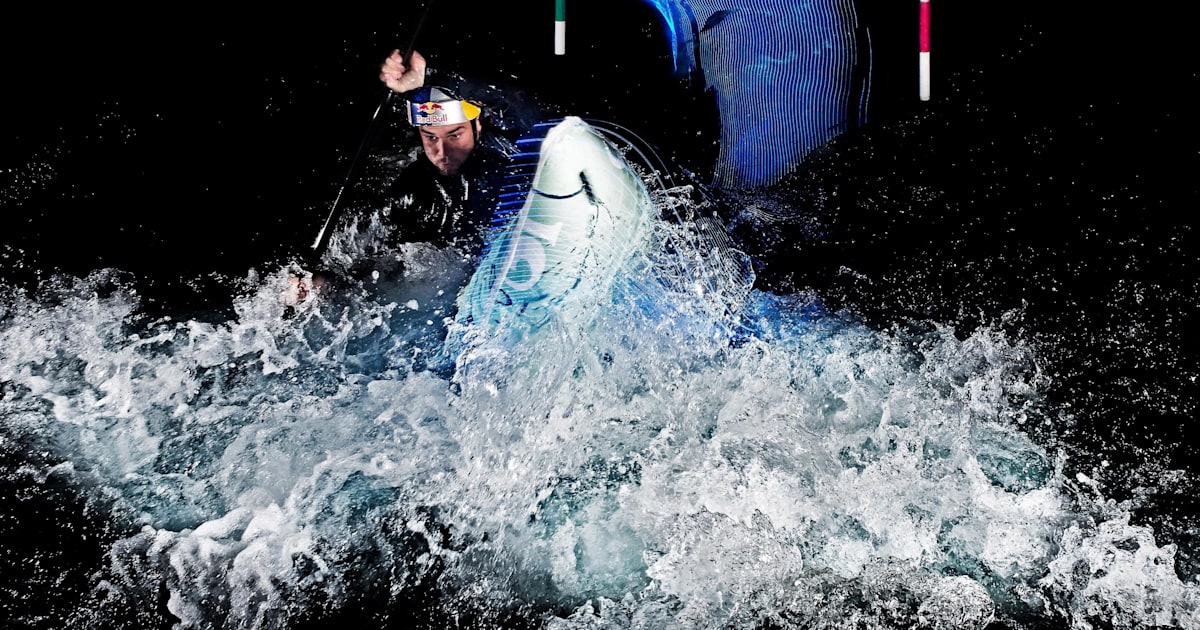 Vavra Hradilek kayaking at Wadi Adventure in Al Ain