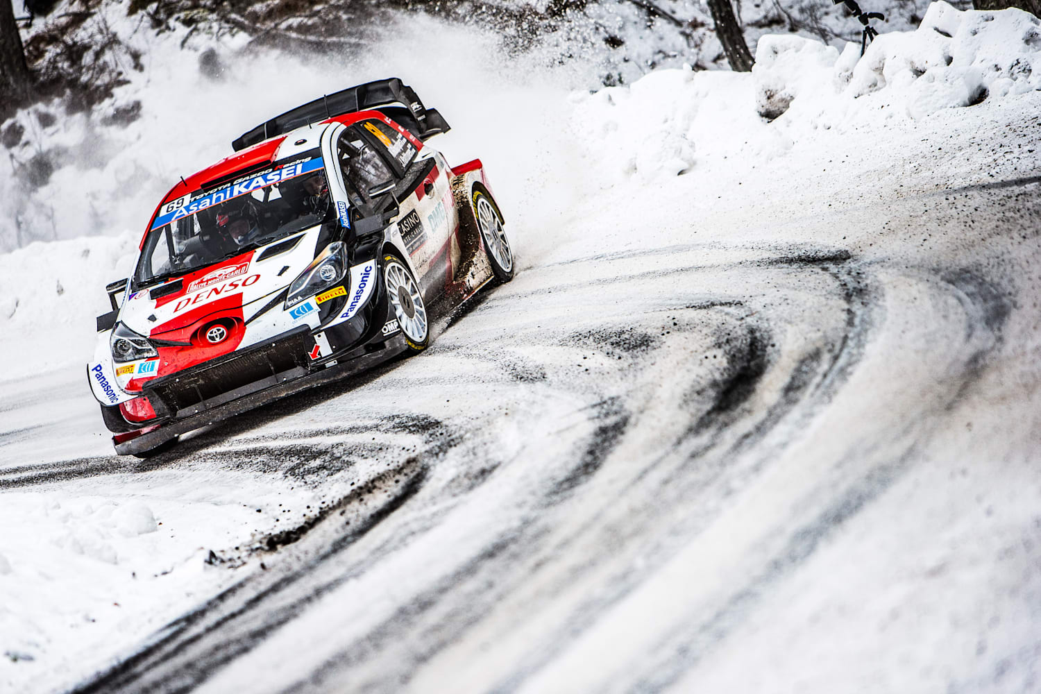 WRC Arctic Rally Finland: Watch highlights from the air