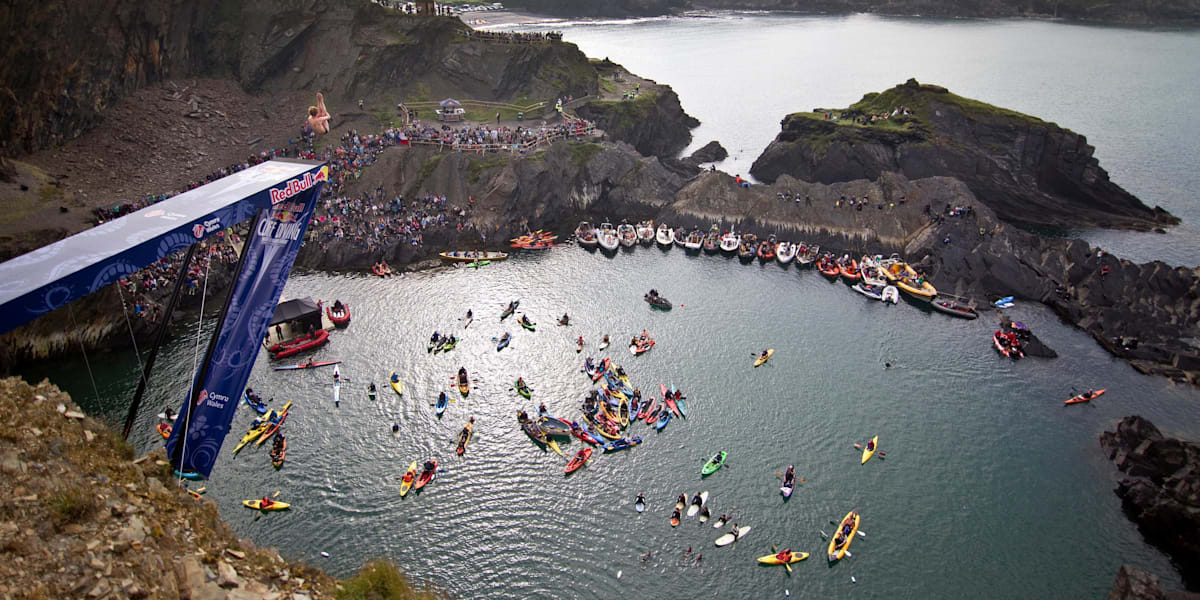 cliff diving wales