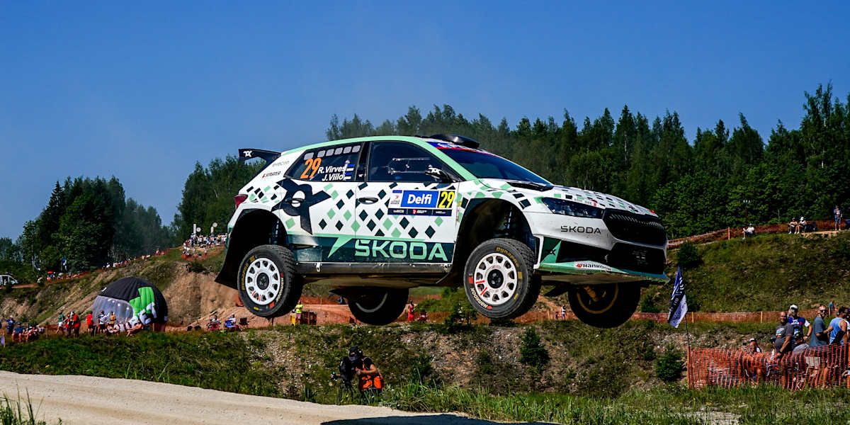 Virves battles illness to dominate WRC2 on home soil